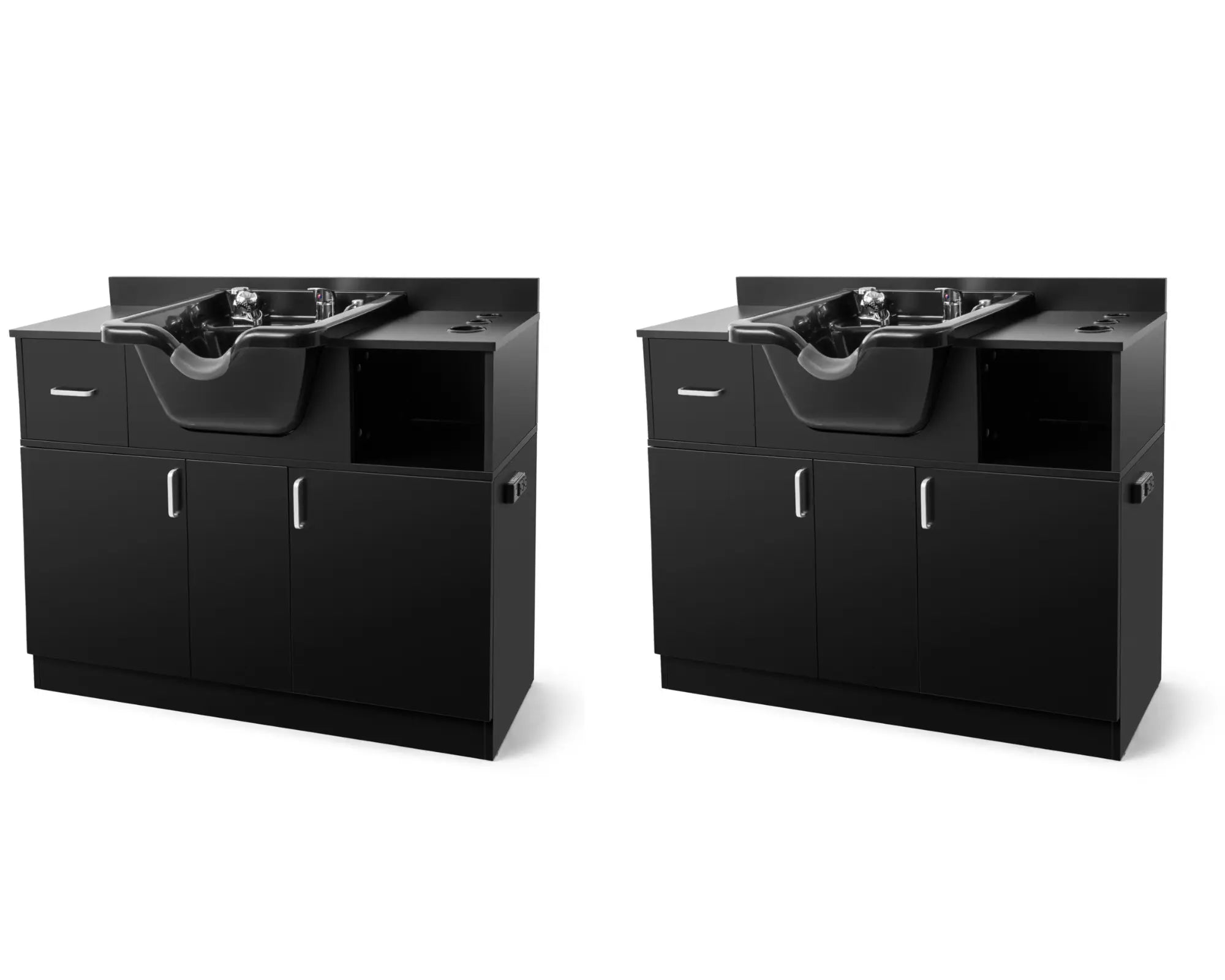 Black Salon Styling Cabinet Shampoo Station | Cabinets Matttroy