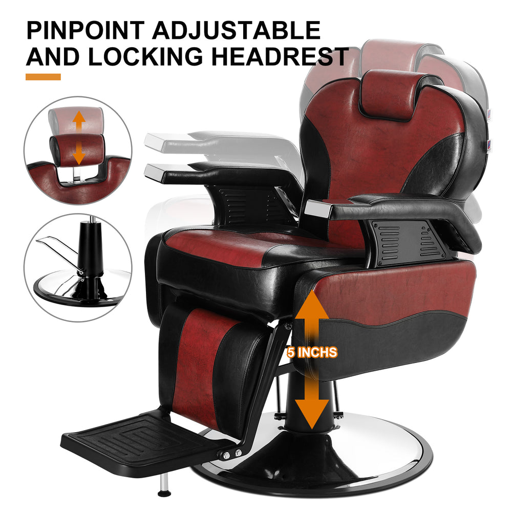 #5532 Hydraulic Reclining Heavy Duty Barber Chair - Artist hand