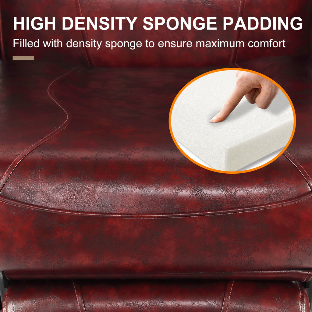 #5116 Hydraulic Reclining Heavy Duty Barber Chair Red